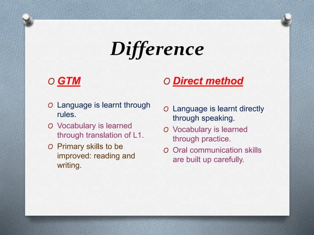 Direct method in applied linguistics | PPTX