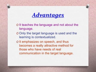Direct method in applied linguistics | PPTX