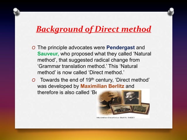 Direct method in applied linguistics | PPTX