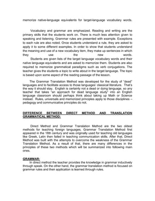 Direct method in teaching grammar | DOCX