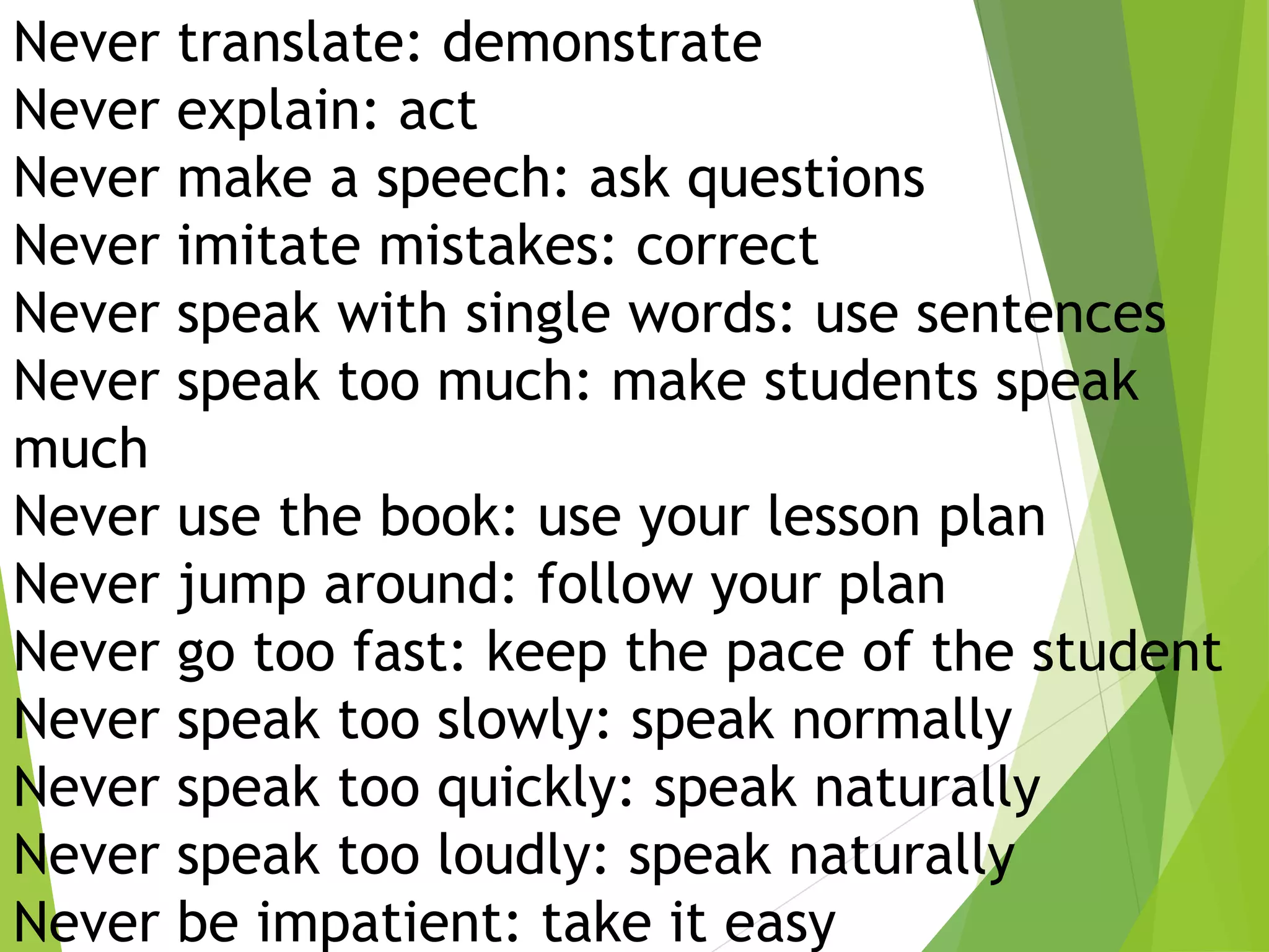 Direct Method of English language Teaching | PPTX