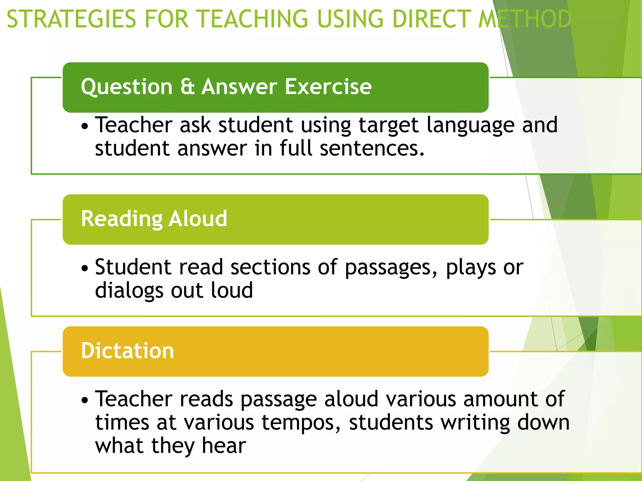 Direct Method of English language Teaching | PPTX