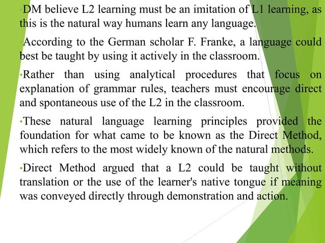 Direct Method of English language Teaching | PPTX | Education