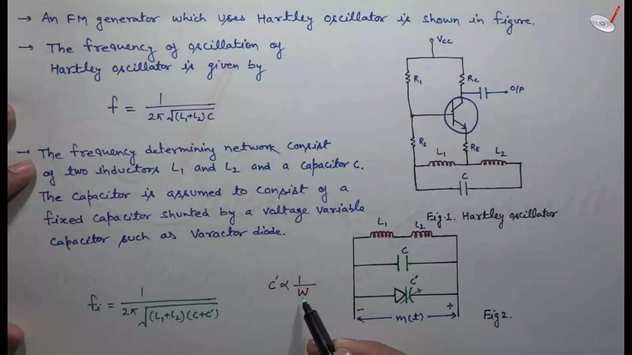 Direct method of fm generation hartley oscillator method | PPTX