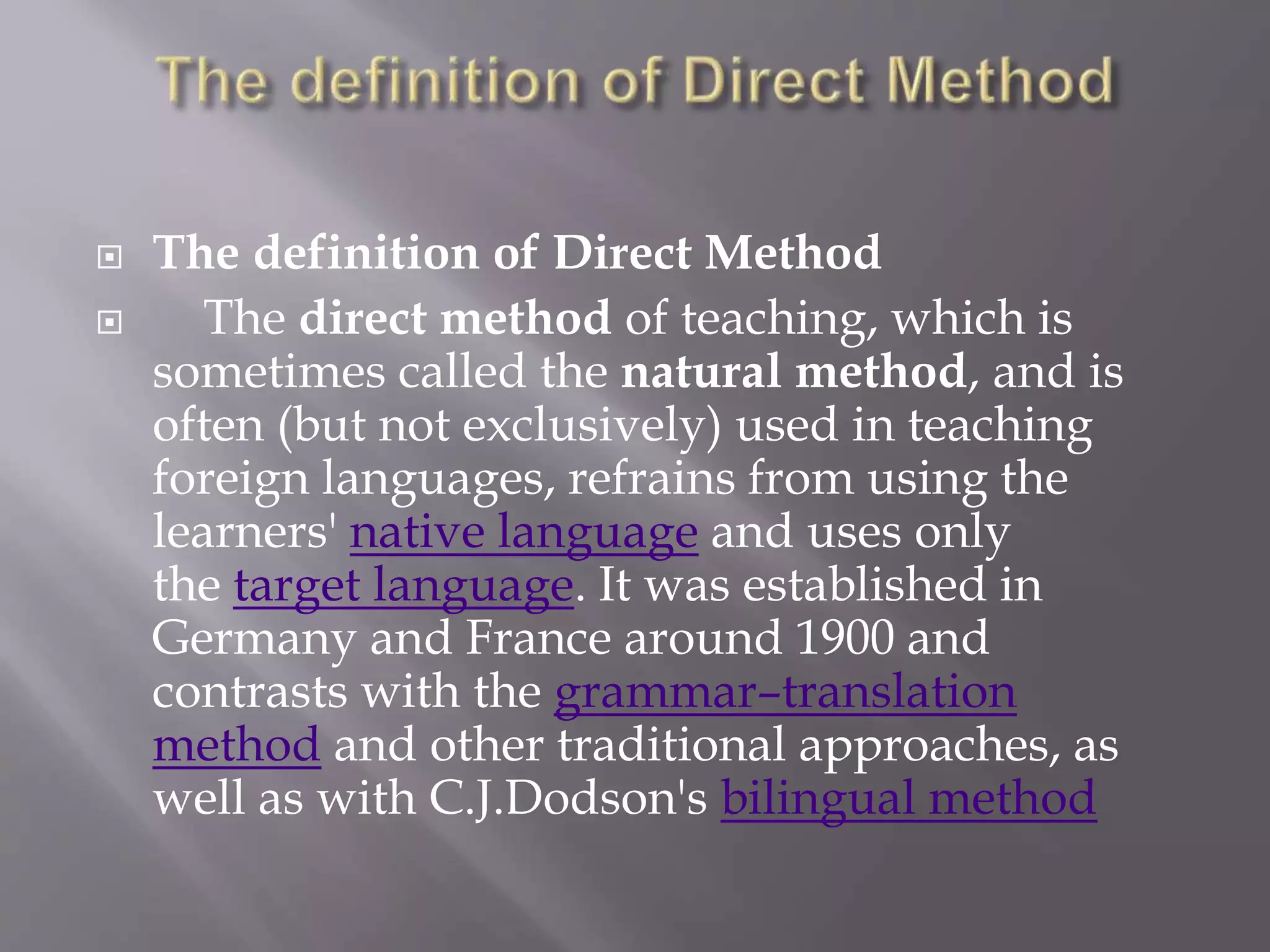 Direct method ppt | PPT