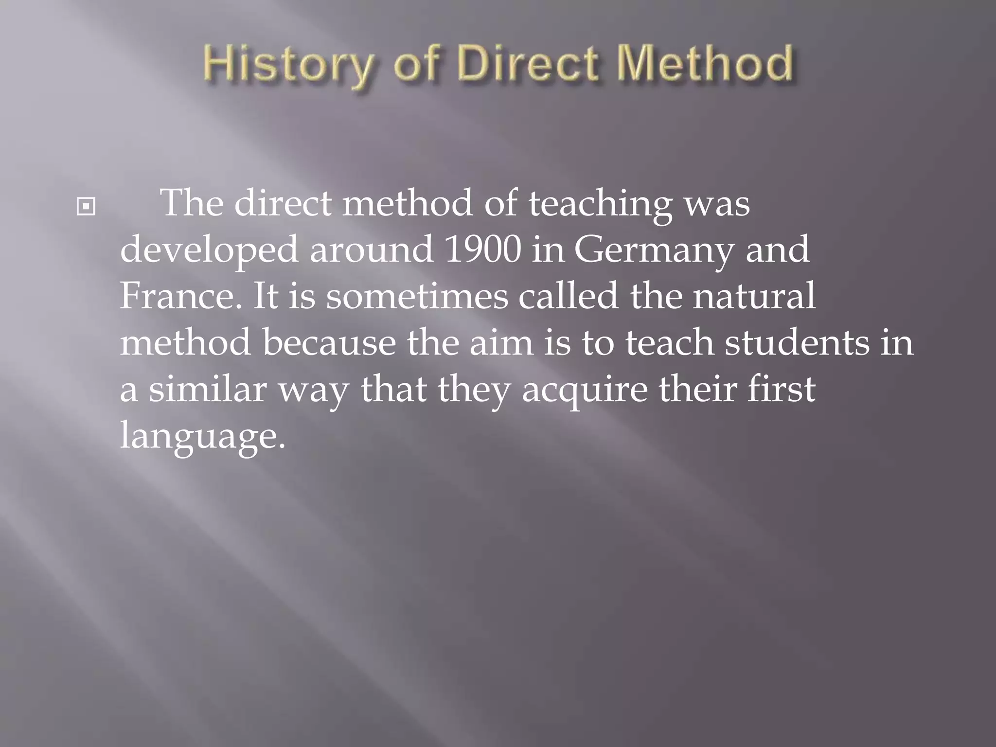 Direct method ppt | PPT