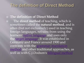 Direct method ppt | PPT