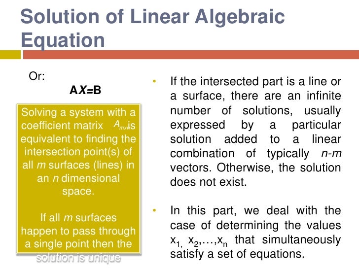 Direct Methods to Solve Linear Equations Systems