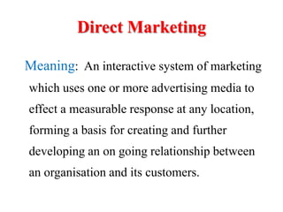 Direct mktg personal_selling | PPTX
