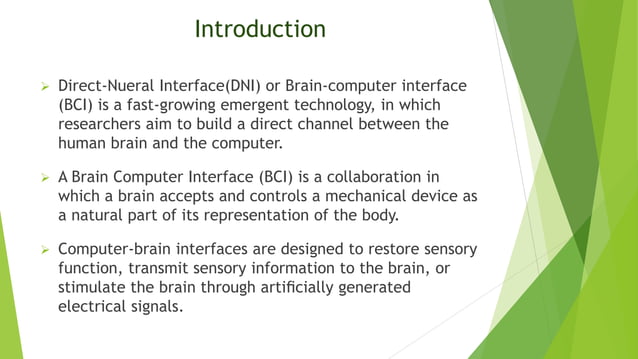 Brain Computer Interface ppt | PPTX | Brain and Nervous System ...