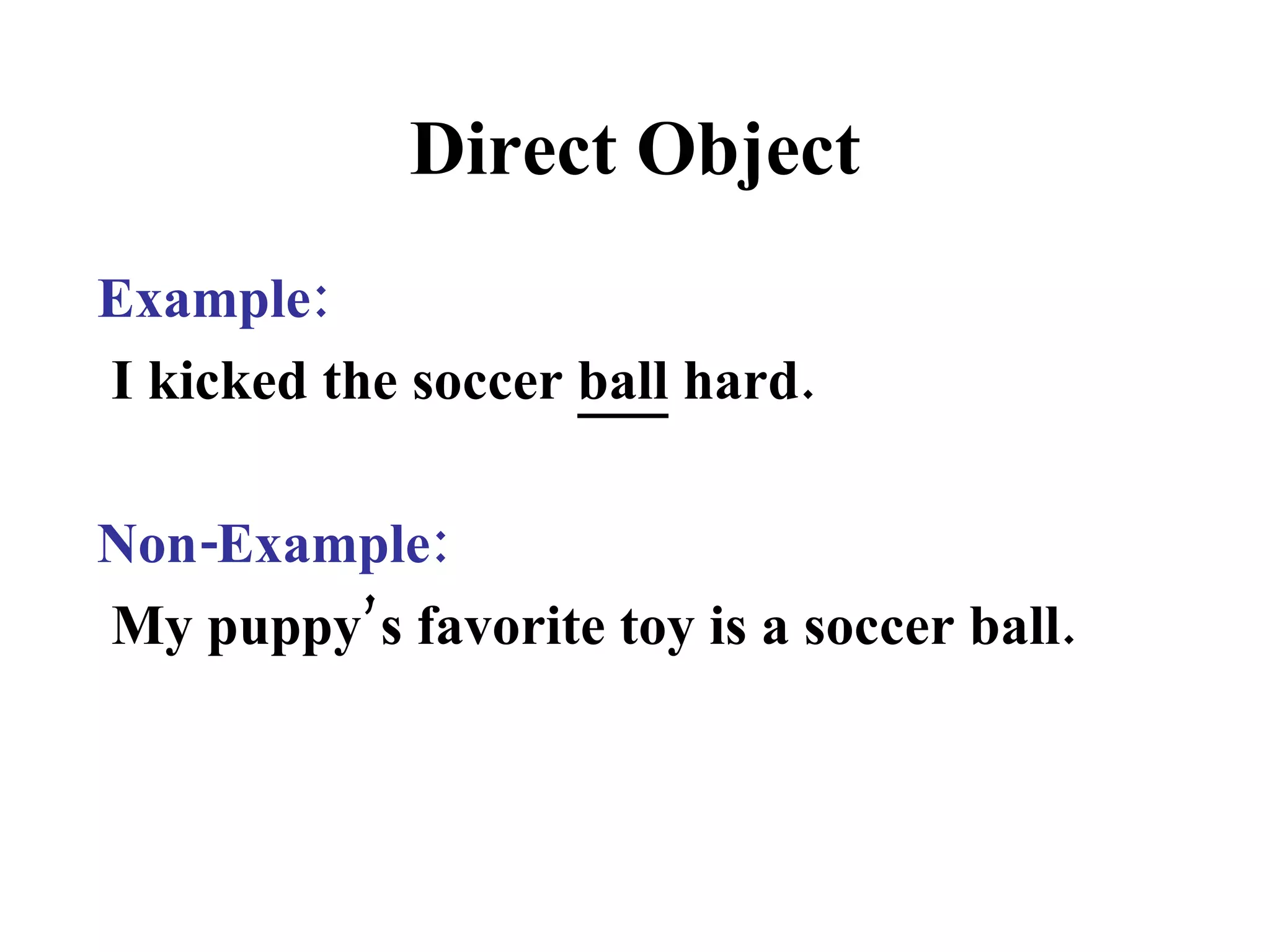 Direct Objects | PPT