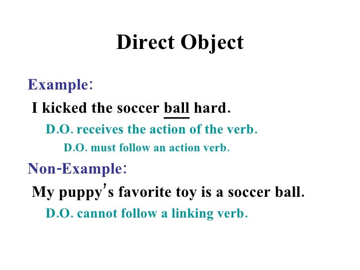 Direct Objects Direct Objects