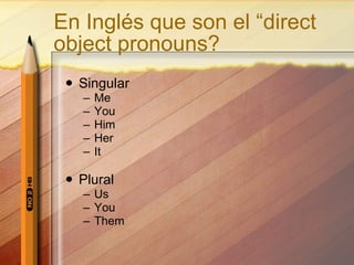 Direct object pronouns | PPT