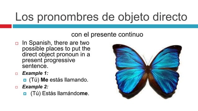 Spanish Direct object pronouns | PPTX | Programming Languages | Computing