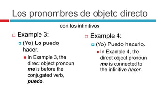 Spanish Direct object pronouns | PPTX