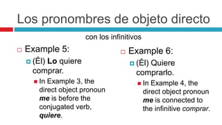 Spanish Direct object pronouns | PPTX
