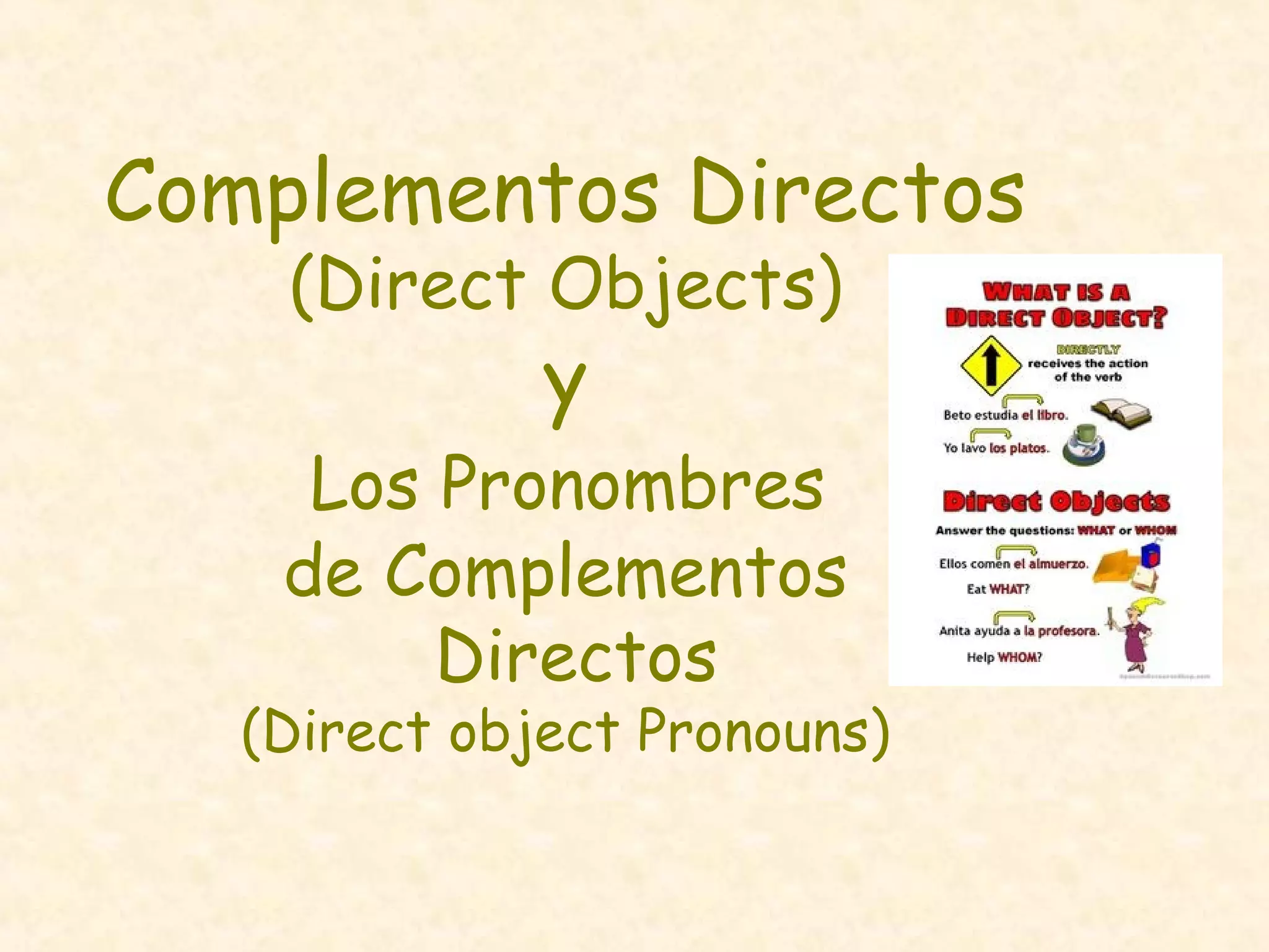 Direct object pronouns | PPT