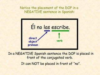 Direct object pronouns | PPT