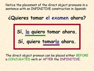 Direct object pronouns | PPT