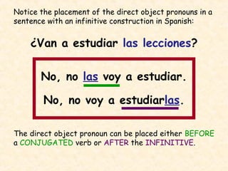 Direct object pronouns | PPT
