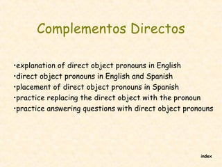 Direct object pronouns | PPT