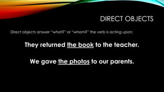 Direct Object Pronouns in Spanish | PPTX