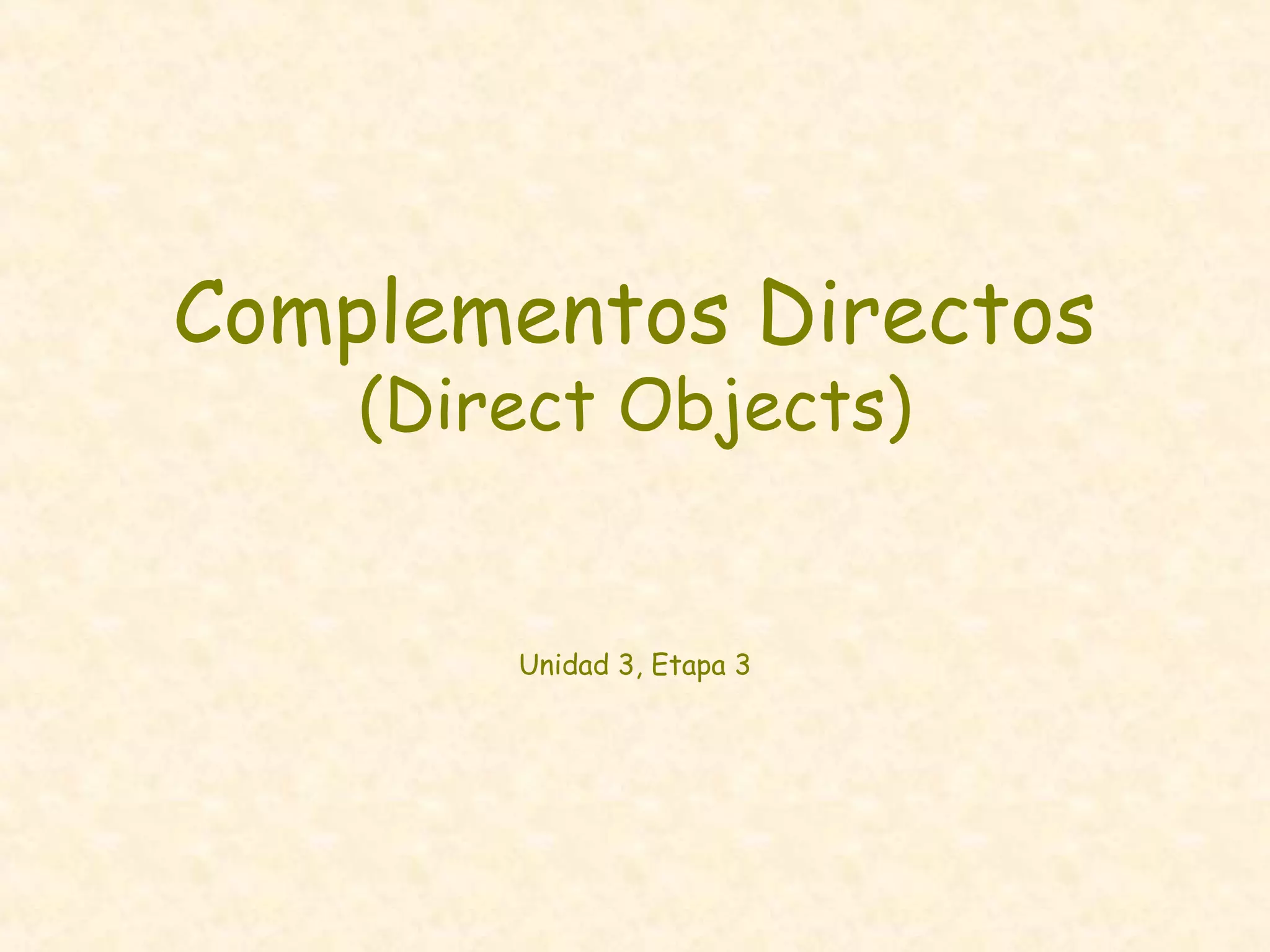 Direct object pronouns ppt 2103 | PPT