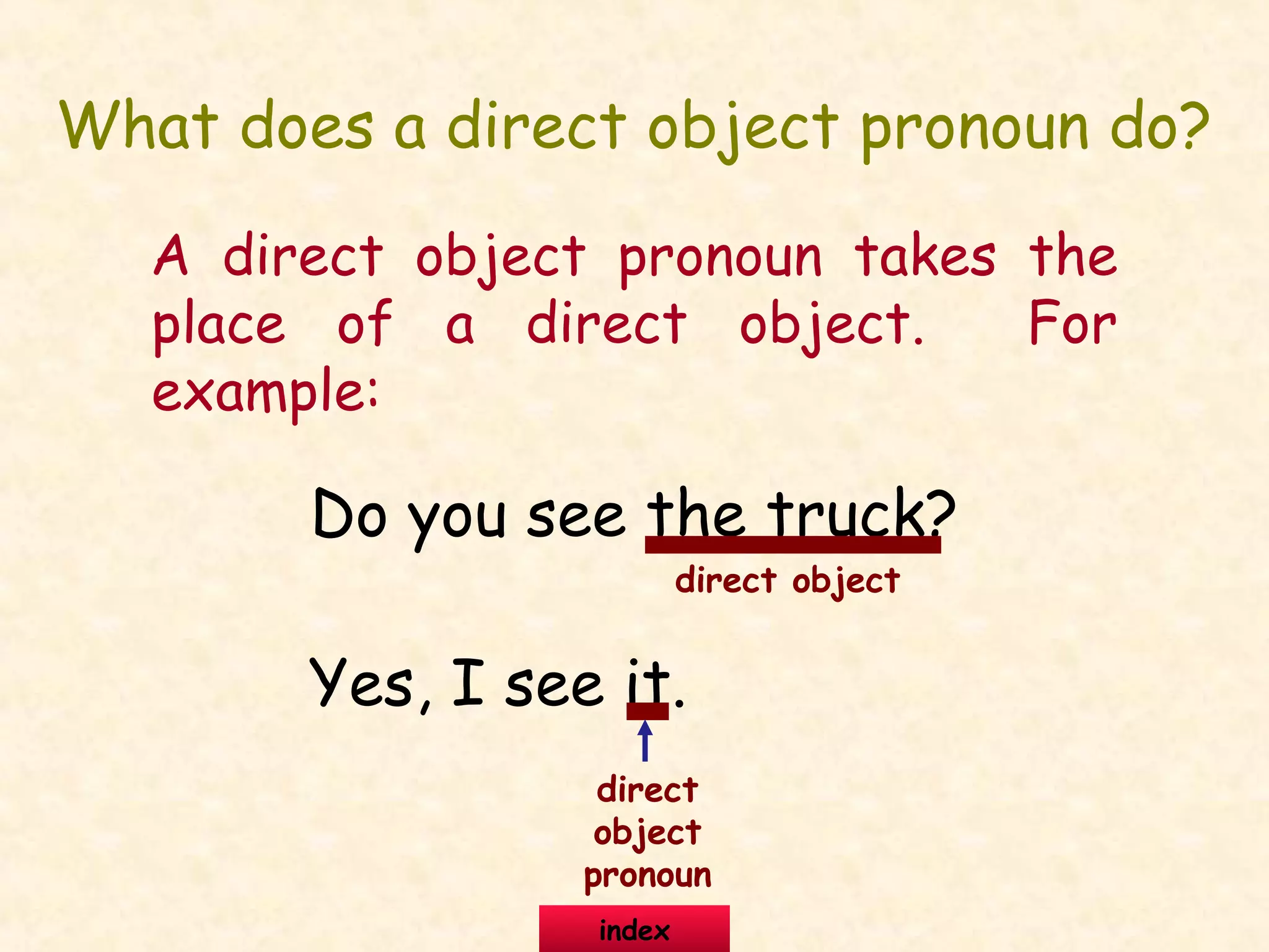 Direct object pronouns ppt 2103 | PPT