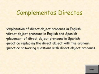 Direct object pronouns ppt 2103 | PPT