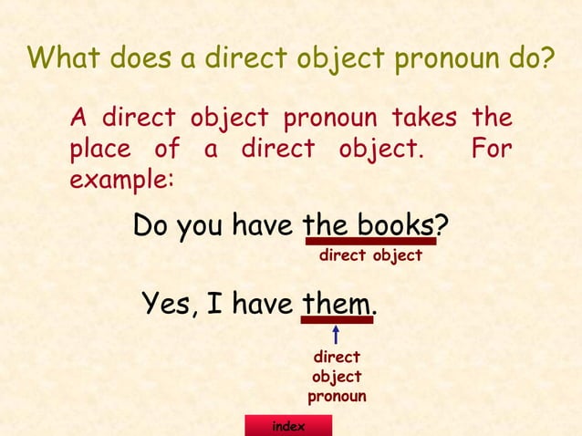 Direct object pronouns ppt 2103 | PPT