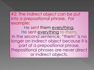 Direct objects | PPT