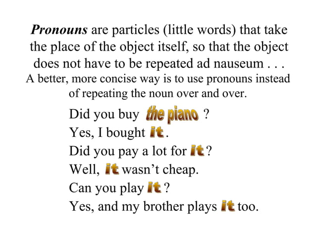 Direct objects the personal a and direct object pronouns | PPT