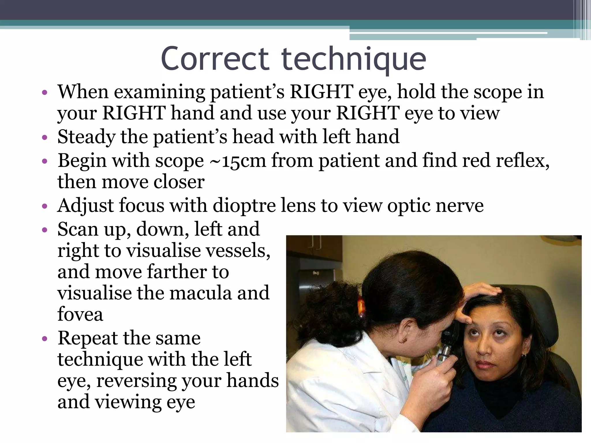 Direct Ophthalmoscopy/Fundoscopy | PPT