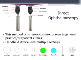 Direct Ophthalmoscopy/Fundoscopy | PPT