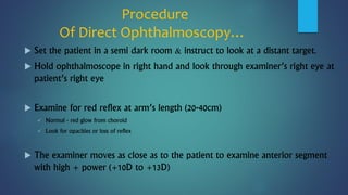 Direct ophthalmoscopy final | PPTX | Eye and Vision Conditions ...