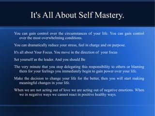 Self Mastery | PPT