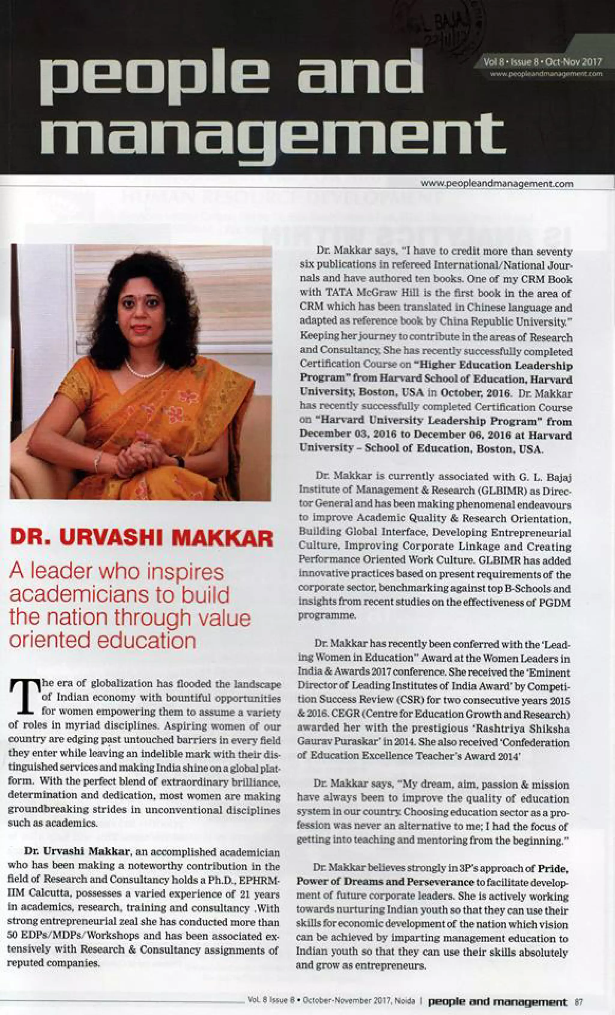 Article featuring Director General published in Leading Magazine. | PDF