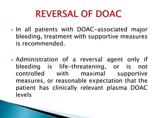 Direct oral anticoagulant | PPTX