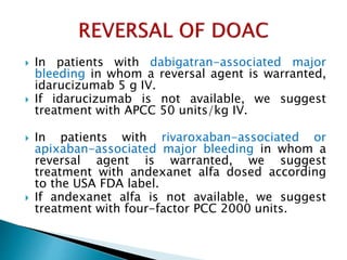 Direct oral anticoagulant | PPTX