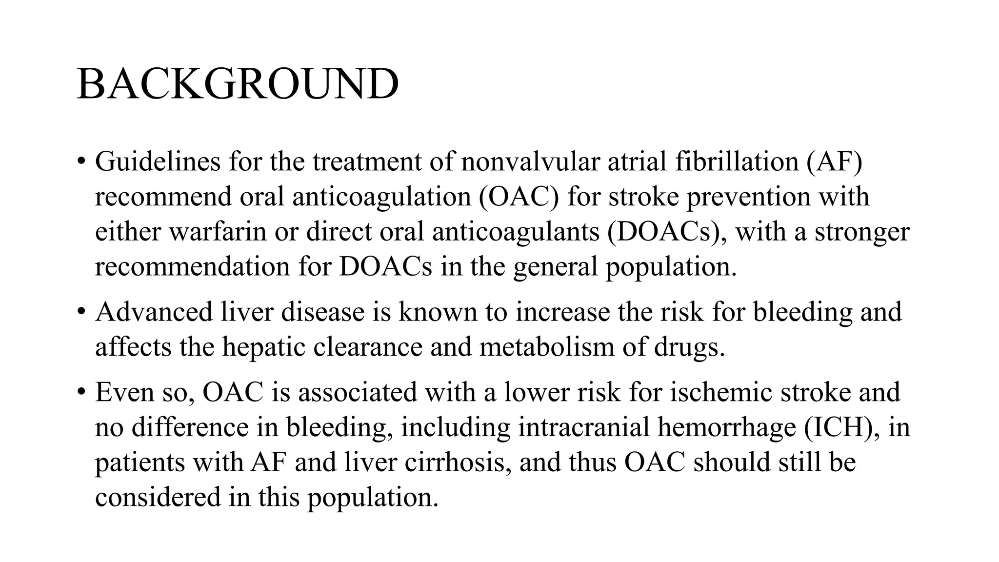 Direct Oral Anticoagulants in Patients With Atrial Fibrillation and ...