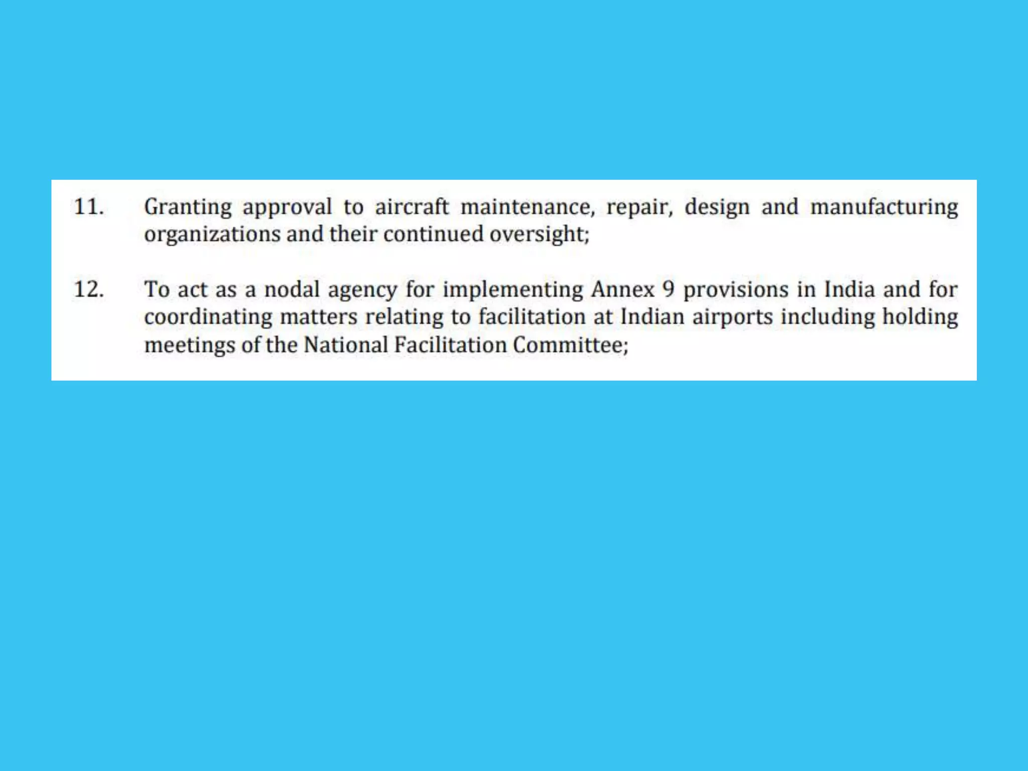 Directorate general of civil aviation (DGCA) | PPTX