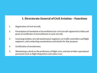 Directorate general of civil aviation (DGCA) | PPTX
