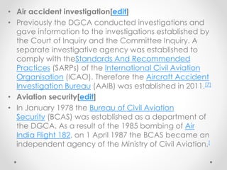 Directorate general of civil aviation (india) | PPTX