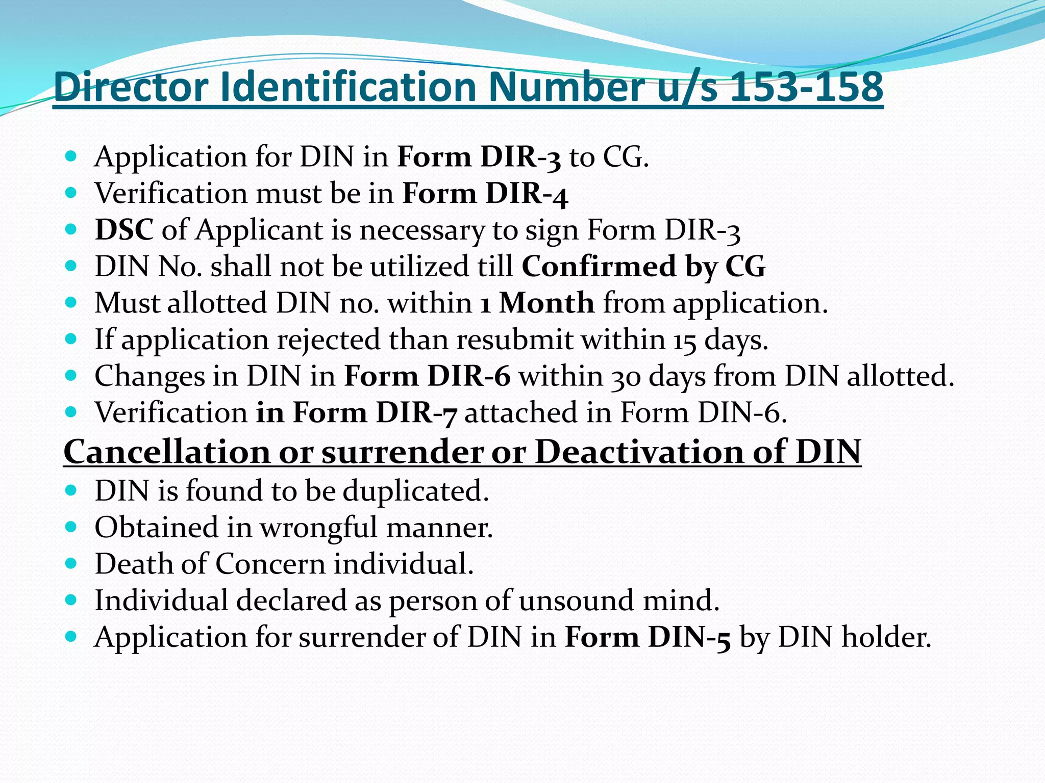 Director companies act 2013 | PPSX