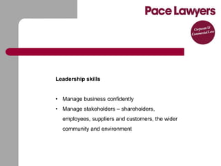 Director competencies presentation 27.1.17