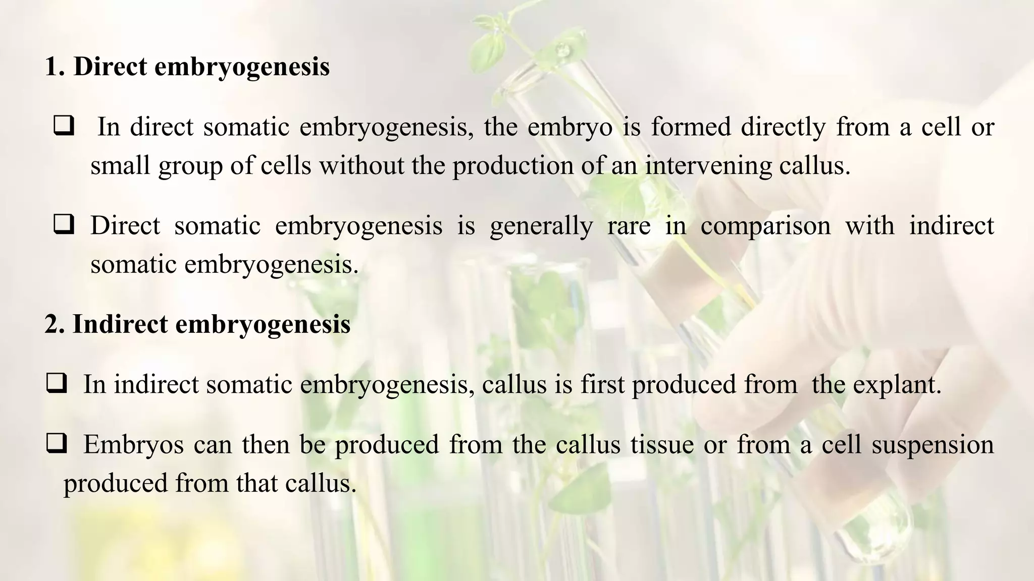 Direct organogenesis, embryogenesis, micro grafting, meristem culture ...