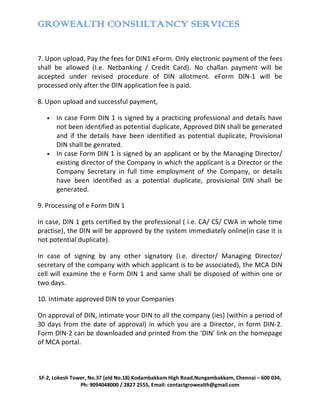 New Procedure for getting Director identification number | PDF