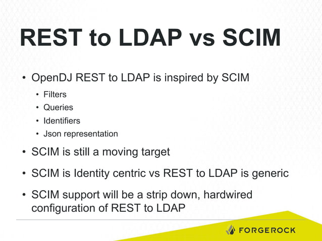 Directories for the REST of Us: REST to LDAP in OpenDJ 2.6 | PPT
