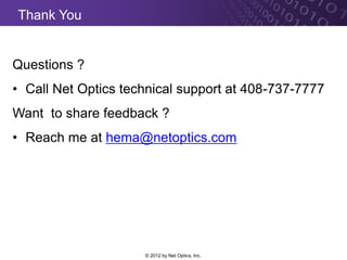 Overview of Net Optics Director Pro 10Gbps Data Monitoring Switch | PPTX