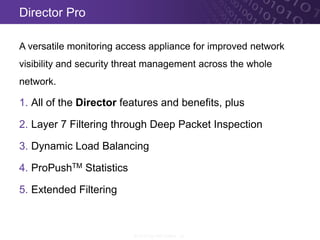 Overview of Net Optics Director Pro 10Gbps Data Monitoring Switch | PPTX